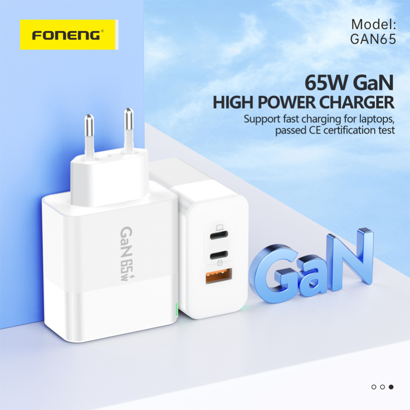 FONENG Super Fast Charger , PD USB C , Dual Port Charger 47 GAN65 in PD ...