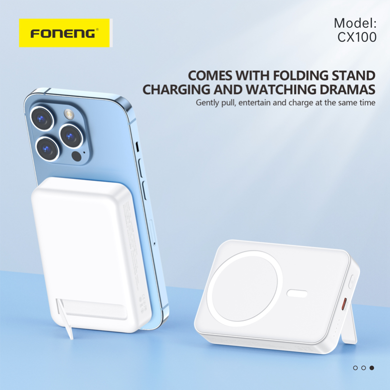 FONENG Wireless Magnetic Power Bank 15W Fast Charging CX100 in Wireless ...