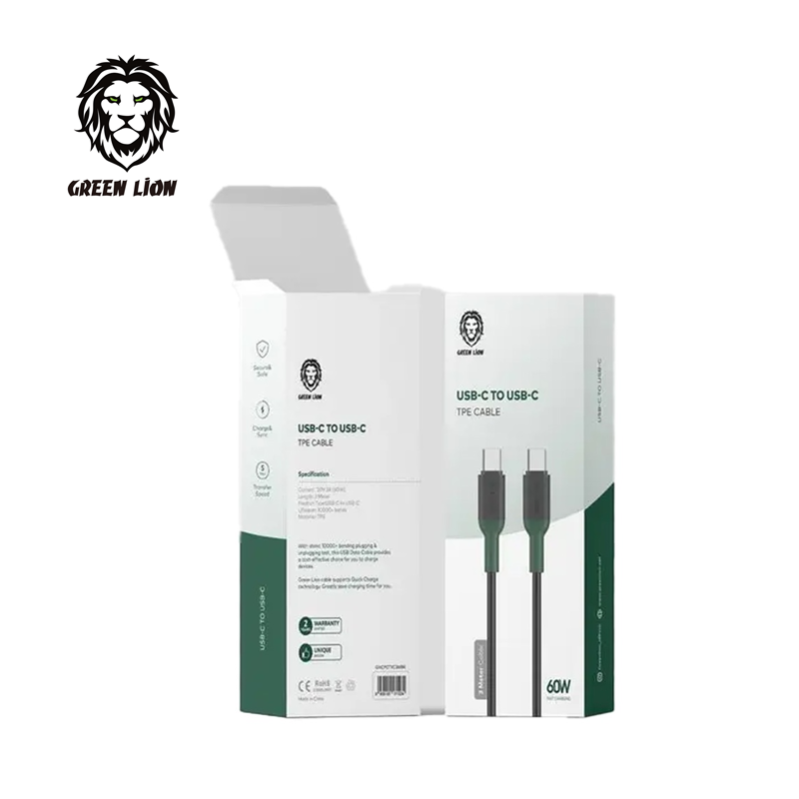 Green Lion TPE Cable Type-C to Type-C / Type-C to Lightning in 2.1A/2 ...