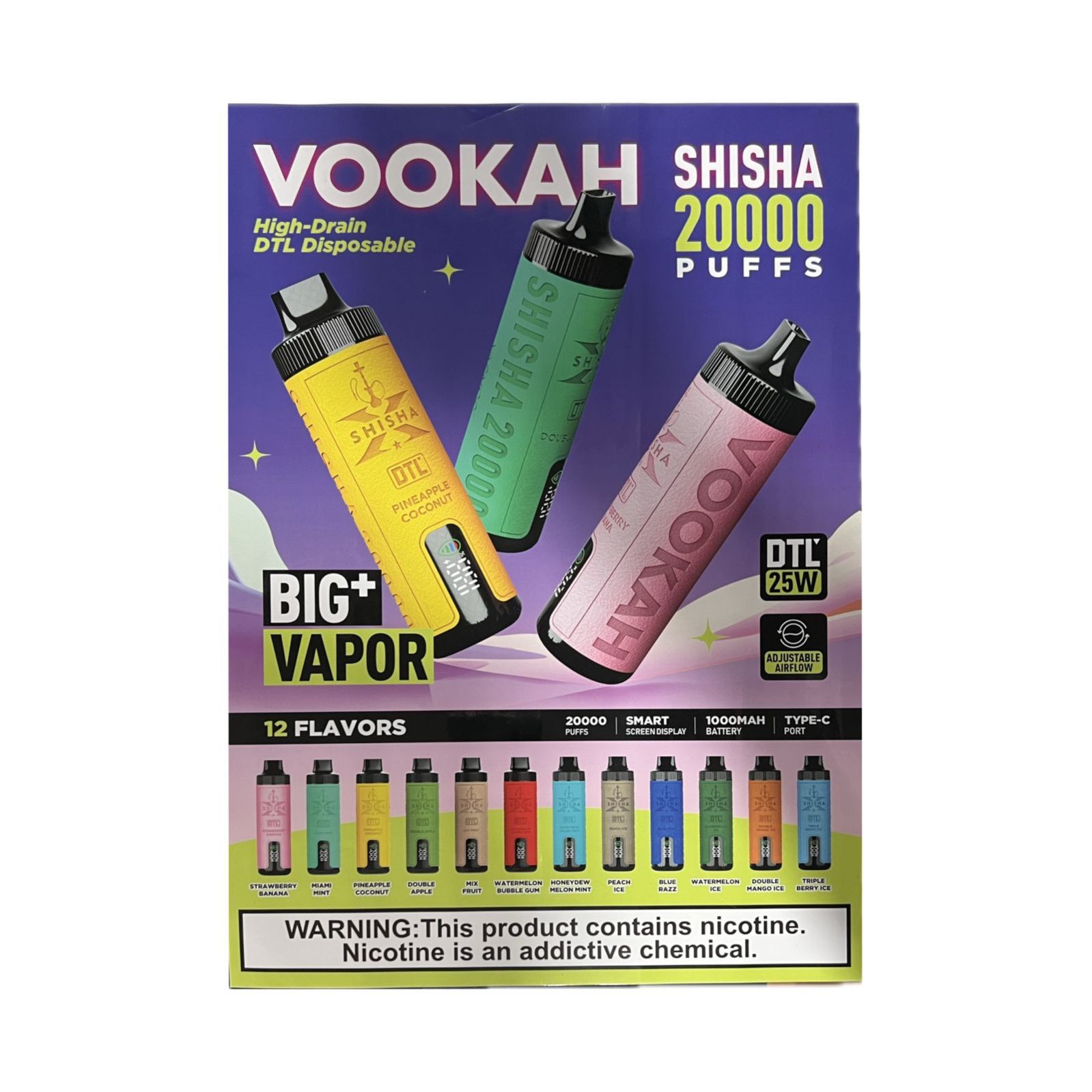 VOOKAH - Vape Shisha 20000 Puffs With Smart Screen Display in Gadgets ...